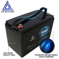 China 12V 100AH LiFePO4 Deep Cycle Caravan Battery with Smart Bluetooth BMS APP Monitoring for RV Motorhome for sale