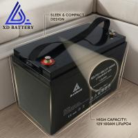 China 12V 100AH Slim LiFePO4 Deep Cycle Caravan Battery Compact Underseat Fitment for Motorhome RV Space Saving for sale
