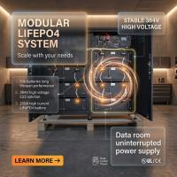 China 48V 200AH Stackable LiFePO4 Battery 10.24kWh Modular Home Energy Storage System Expandable to 40kWh for sale
