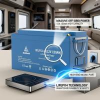 China 12V 100AH LiFePO4 Camper Van Lithium Battery 1280Wh Compact Deep Cycle for Motorhome RV Conversion for sale
