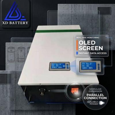 China 48V 200Ah Wall Mounted LiFePO4 Battery for Commercial Industrial Solar Energy Storage with Parallel Capability for sale