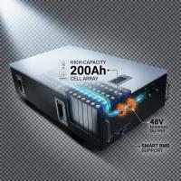 China 48V 200Ah Rack Mounted LiFePO4 Base Station Battery for Telecom Tower Hybrid Power System for sale