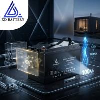China 12V 200Ah Smart BMS LiFePO4 Deep Cycle Caravan Battery 5000 Cycles High Capacity Storage for sale
