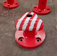 China 150KN T Type Cast Iron Mooring Bollard HT200 for Ship Dock Galvanized for sale