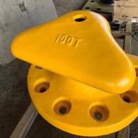 China 100T T Head Cast Iron Ship Bollard Galvanized Mooring Bollard for Docks for sale