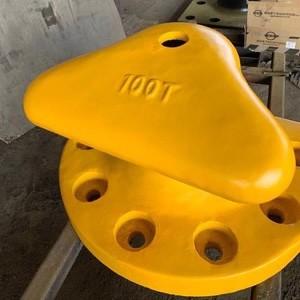 China 100T T Head Cast Iron Ship Bollard Galvanized Mooring Bollard for Docks for sale