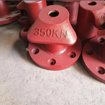 China 350KN Tee Type Cast Iron Ship Bollard Mooring Bitts Galvanized Marine Boat Shore for sale