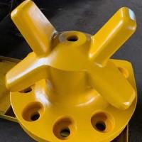 China 100T Horn Type Cast Steel Pier Bollard Polished Mooring Protection for Ports for sale