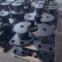 China 80T Kidney Type Cast Steel Dock Bollard Galvanized Mooring Bitt for Ship Docking for sale