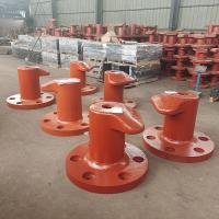 China 350KN Tee Type Cast Iron Boat Bollard HT200 Galvanized Port Mooring Bollard for Large Vessel for sale