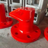 China 550KN T Type Pier Bollard - Single Bitt Marine Mooring Post with Galvanized Finish and ±0.2mm Tolerance for sale