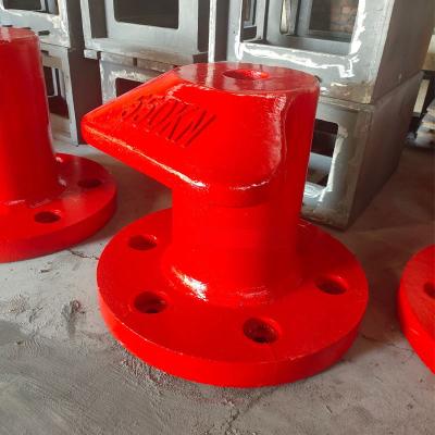 China 550KN T Type Pier Bollard - Single Bitt Marine Mooring Post with Galvanized Finish and ±0.2mm Tolerance for sale