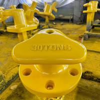 China 30T T-Head Cast Iron Yacht Bollard with 30-Ton Capacity and Bitumen Coating for Large Vessel Mooring for sale