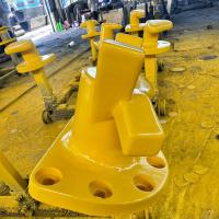 China Cast Steel Marine Jetty Bollard 100T Horn Type ZG230-450 Polished Dock Mooring for sale