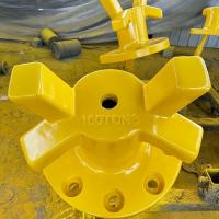 China 100T Horn Type Cast Steel Pier Bollard Polished Mooring Protection for Ports for sale