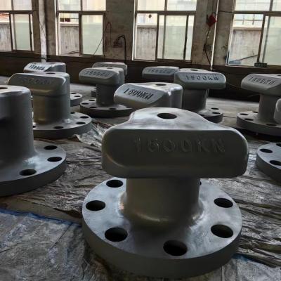 China 1500KN T Head Cast Iron Dock Bollard Galvanized Mooring Protection for Ports for sale
