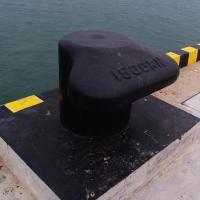 China 1500KN T Head Cast Iron Dock Bollard Galvanized Mooring Protection for Ports for sale