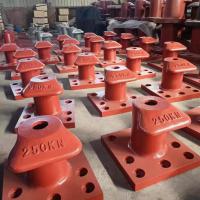 China 250KN T Head Cast Iron Bollard Galvanized Marine Pier Bollard for Ship Mooring for sale