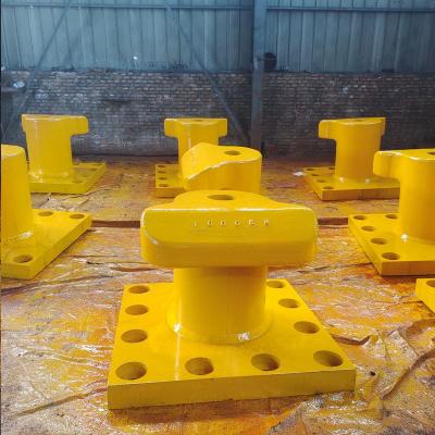 China 1000KN T Head Cast Steel Boat Bollard Jetty Bollards Hot Dip Galvanized Ship Docking for sale