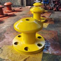 China Pillar Type Cast Iron Single Bitt Bollard 450KN Port Ship Docking Polished for sale
