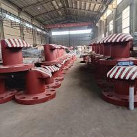 China 1500KN T Head Cast Iron Bollard for Boat Deck Ship Docking Mooring for sale