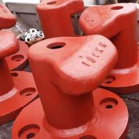 China 150KN Tee Type Cast Iron Ship Mooring Bollard Pier Dock Bollard Polished for sale
