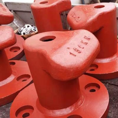 China 150KN Tee Type Cast Iron Ship Mooring Bollard Pier Dock Bollard Polished for sale