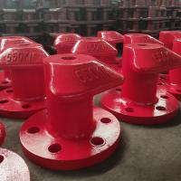 China 550KN T Head Cast Iron Mooring Bitts Galvanized Marine Bollard for sale