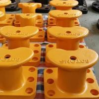 China 80T Kidney Type Cast Steel Dock Bollard Galvanized Mooring Bitt for Ship Docking for sale