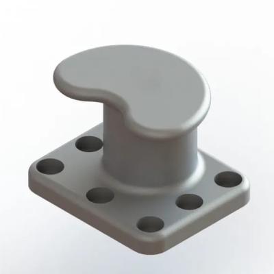 China 80T Kidney Type Cast Steel Dock Bollard Galvanized Mooring Bitt for Ship Docking for sale