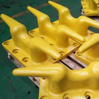 China Cleat Type Cast Iron Jetty Bollard 80T Galvanized Ship Docking Bollard for sale