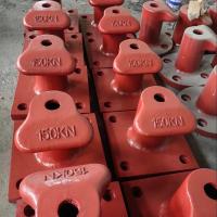 China 150KN Cast Iron HT200 T Head Boat Bollard Galvanized Marine Mooring Bollard for sale