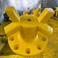 China Cast Steel Marine Jetty Bollard 100T Horn Type ZG230-450 Polished Dock Mooring for sale