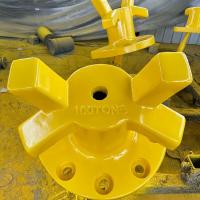 China 100T Horn Type Cast Iron Mooring Bollard Ship Bollard Polished Mooring Protection for sale