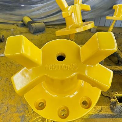 China 100T Horn Type Cast Iron Mooring Bollard Ship Bollard Polished Mooring Protection for sale