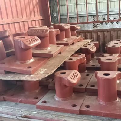 China 50KN Cast Iron Tee Type Boat Bollard Galvanized Marine Ship Shore Mooring Bollard for sale