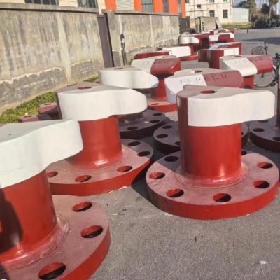 China 1500KN T Head Cast Iron Bollard for Boat Deck Ship Docking Mooring for sale