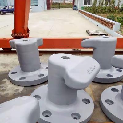 China 550KN Cast Steel T Head Mooring Bitts Yacht Bollard Polished Ship Docking for sale