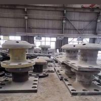 China 1000KN Cast Iron HT200 Single Bitt Bollard - Galvanized Dock Mooring for Marine Applications for sale