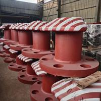 China 550KN T Type Cast Steel Boat Bollard Galvanized Dock Mooring Bollard for Ship for sale