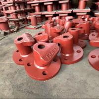 China 50KN Tee Type Cast Iron Ship Bollard Galvanized Small Boat Mooring Bollard for sale