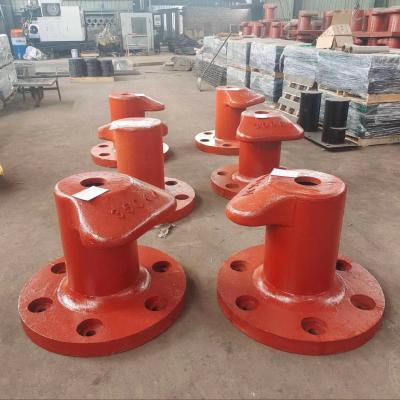 China 350KN T Type Cast Iron HT200 Port Bollard Galvanized Marine Boat Ship Shore for sale