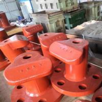 China 50KN Cast Steel ZG230-450 Tee Type Cross Bitt Bollard Galvanized Ship Docking for sale