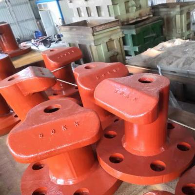 China 50KN Cast Steel ZG230-450 Tee Type Cross Bitt Bollard Galvanized Ship Docking for sale