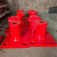 China 150KN T Type Cast Iron Boat Bollard Painted Bitumen For Marine Outfitting for sale