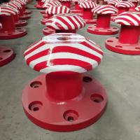 China 350KN Pillar Cast Iron HT200 Boat Bollard Small Ship Docking Polished for sale