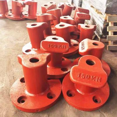 China 150KN T Type Cast Iron HT200 Cross Bitt Bollard - 50KN to 2000KN Capacity for Ship Docking and Port Mooring for sale
