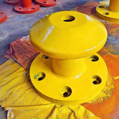 China 350KN Pillar Cast Iron HT200 Boat Bollard Small Ship Docking Polished for sale