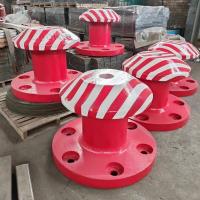 China Pillar Type Cast Iron Single Bitt Bollard 450KN Port Ship Docking Polished for sale
