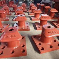 China Tee Type 250KN Cast Iron HT200 Boat Mooring Bollard Galvanized Maritime Bollard for sale